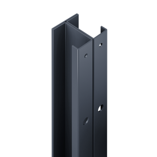 Anthracite grey metal fence posts – Birkdale